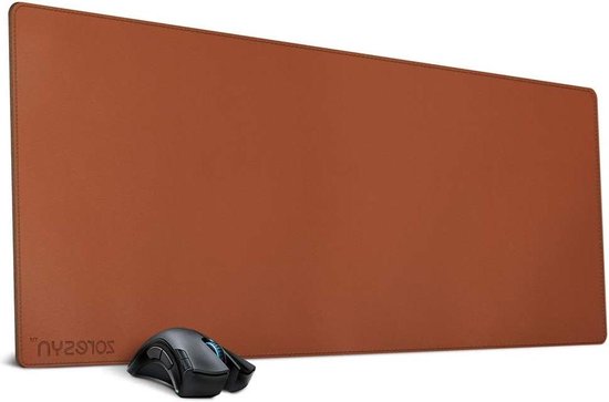 Grote muismat XL (90 x 40 cm) - PU-lederen gaming bureaumat - antislip ...