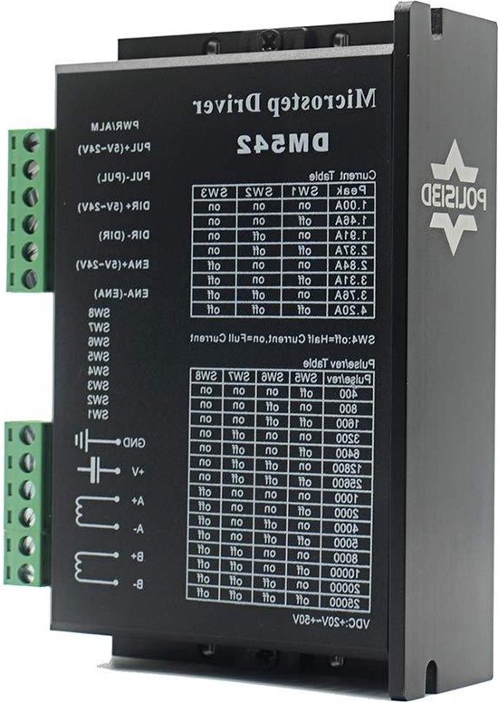 Digital Microstep Driver DM542 Stepper Motor Controller - 2-phase 20-50V DC Max 4.2A -... | bol