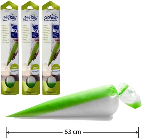 Masterline Groen/clear Spuitzak - 530x280mm - 3 rollen van 12 stuks | bol