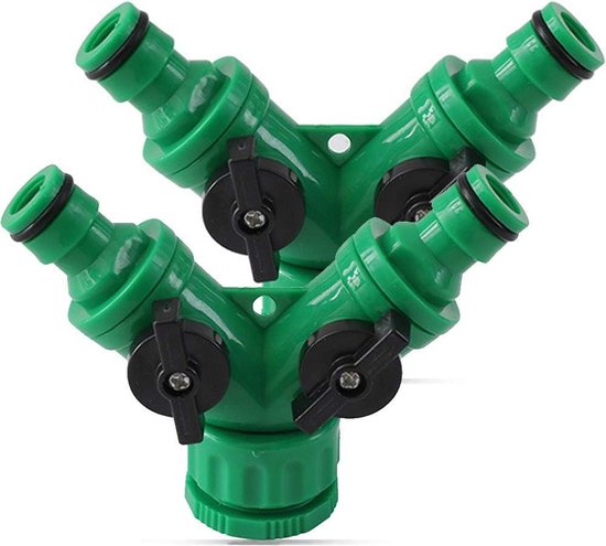 Tuinslang splitter 2-weg slangaansluiting met regelklep - Connector Verstelbare... | bol