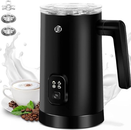 Elektrische Melkopschuimer - Koffieopschuimer - 4-In-1 Multifunctioneel - Melkverwarmer | bol