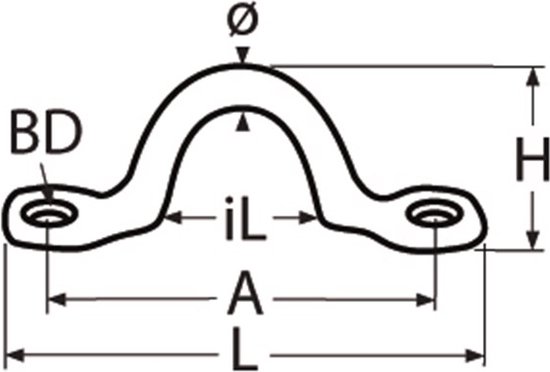 Beugel 8 x 63 mm RVS-304 | bol