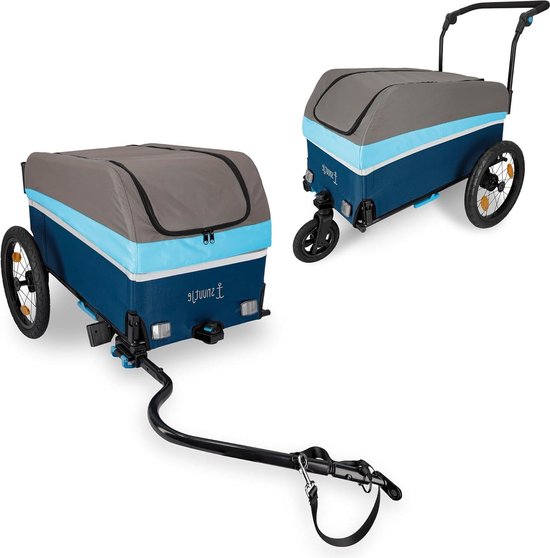 Opvouwbare bolderkar voor fiets - Fietsaanhanger voor boodschappen en ...