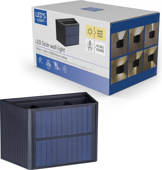 LED's Light draadloze Solar Buitenlamp met sensor - Schijnt beneden en ...