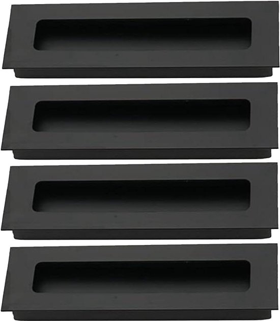 Inbouw Flush Deur Pull Handvat - Schuifdeur Verborgen - Zwart (140×42 ...