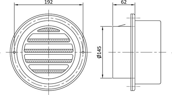 Rond rooster met lamellen Ø150 mm | RVS | AIRACE | bol