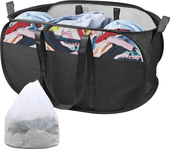 Opvouwbare Wasmand Pop-up, 65L Waszak Inbegrepen, 60 x 35 x 35 cm ...
