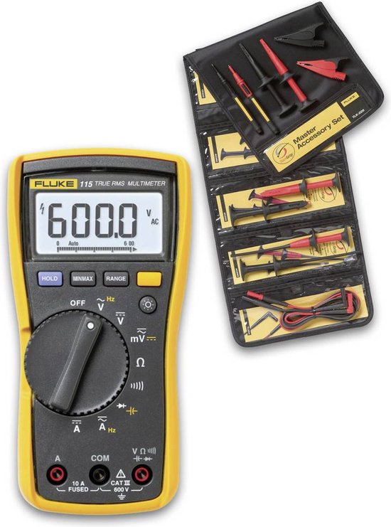 Fluke FLK115/TLK-225-1 Multimeter Digitaal CAT III 600 V Weergave ...