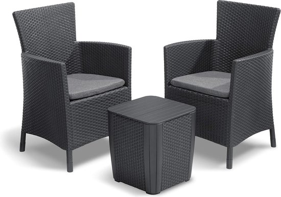 Balkonmeubelset Iowa Balcony set grafiet/cool grijs 3-delig incl ...