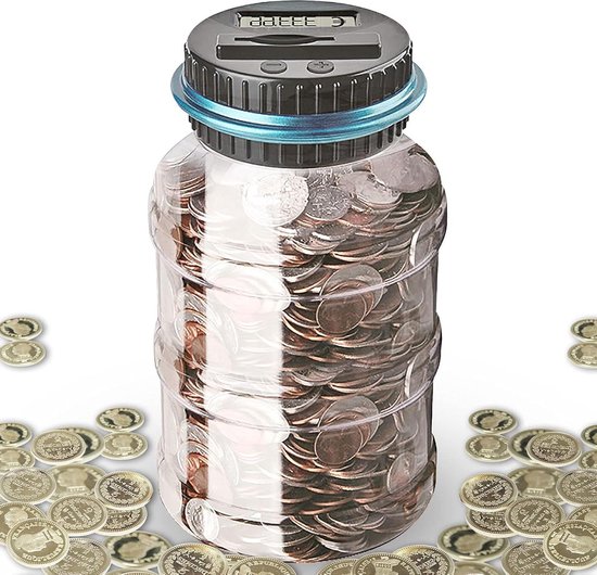 Spaarpot Volwassenen Elektronische Spaarpot voor Kinderen - 18 L Grote Spaarpot met Teller | bol