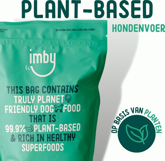 Imby Vegan Hondenvoer - 3kg - 100% vegan hondenbrokken - Eiwitrijk ...
