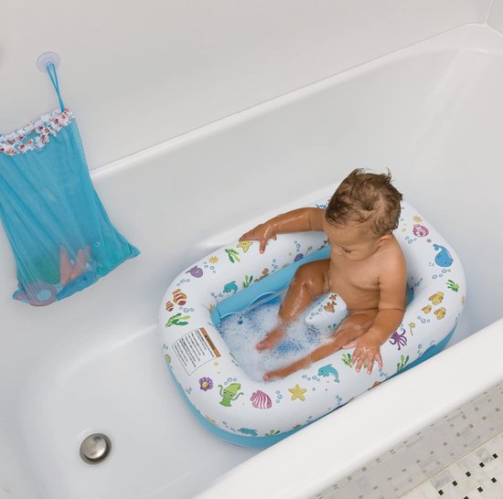 Opblaasbare baby- en peuterbadkuip met zadelhoorn - Veilig en leuk voor ...