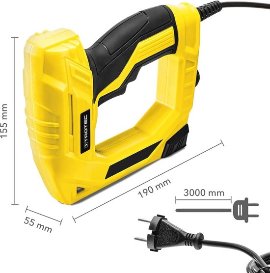 Elektrische Tacker 45W voor nietjes en nagels - Krachtig en Ergonomisch ...