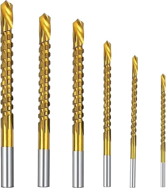 Borenset - Frees Boren - Boorset met Titanium Coating HSS - 6 Stuks | bol