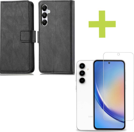 imoshion Hoesje met Pasjeshouder & Screenprotector Gehard Glas Geschikt voor Samsung... | bol