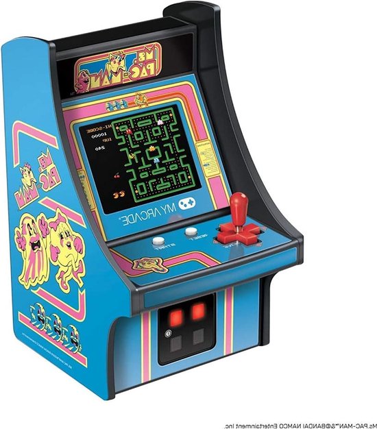 Micro Player - Ms. Pac-Man - Mini Borne Retro - Arcade Cabinet - Gaming ...