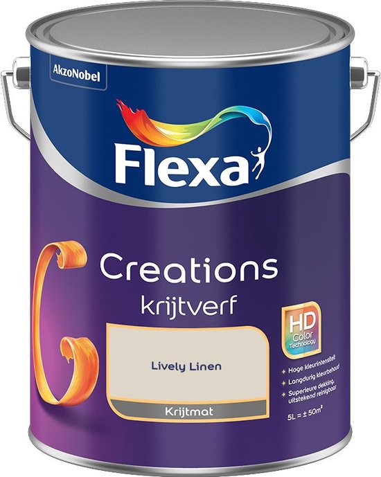 Flexa - Creations Muurverf Krijt - Lively Linen - Kleur van het jaar ...
