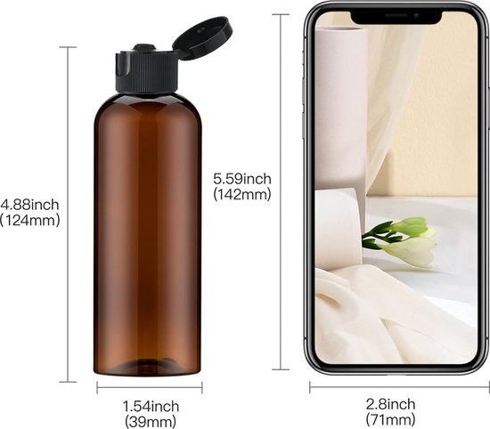 Luvetrex ® Flessenset van 100 ml voor cosmetica met flipdop, 5 stuks ...