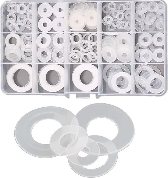 Nylon Sluitringen Set 250 stuks - Kunststof Plat M3.5-M20 | bol