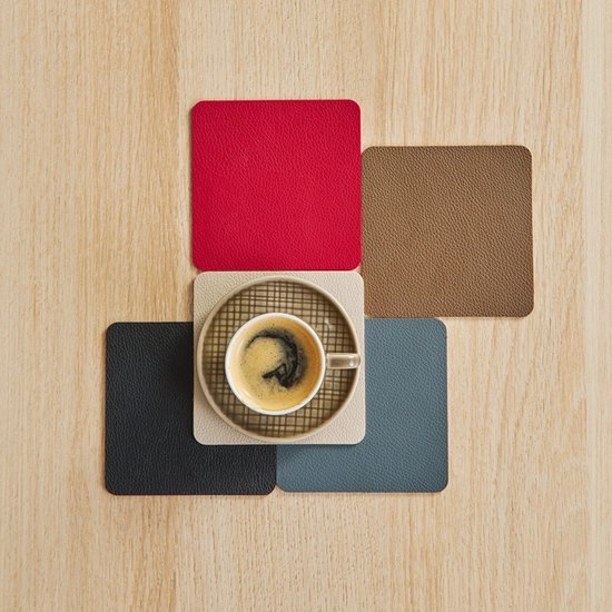 ASA Selection Onderzetters - Leather Optic Fine - Basalt - 10 x 10 cm ...