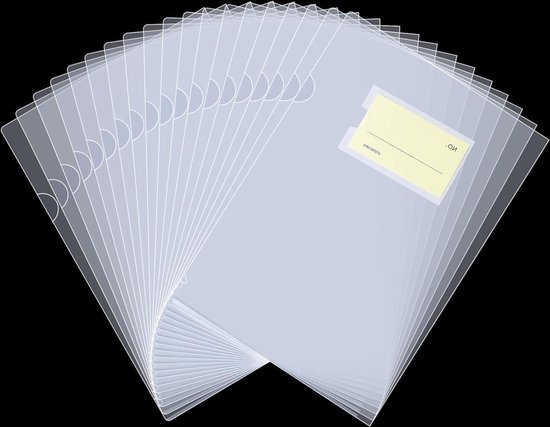 40 Pack A4 Cut Flush Mappen - 180 micron - doorzichtige plastic mappen ...