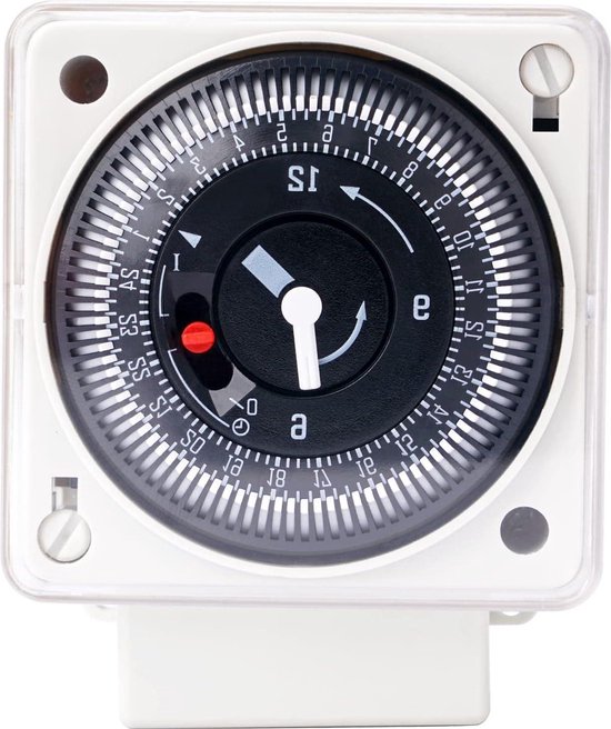 Tijdschakelaar 24 uur analoge mechanische timer 220-240V 16A dagelijks ...
