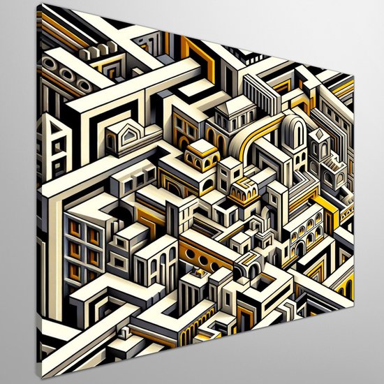 Modern escher schilderij | Abstracte geometrie: een hedendaagse ...