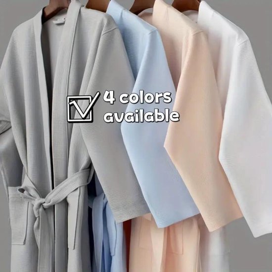 Livano Badjas Dames - Fleece - Katoen - Badstof - Sauna - Hamam - Wafel ...