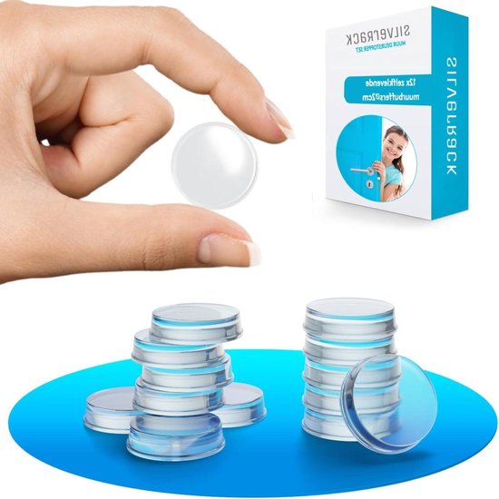 Deurstopper transparant zelfklevend - 20 mm - 12 stuks - muur en ...