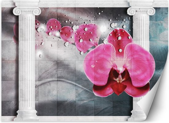 Trend24 - Behang - Roze Orchidee Bloem - Vliesbehang - Fotobehang 3D ...
