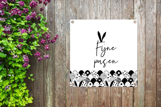 Tuindoek Fijne Pasen - Quotes - Spreuken - Pasen - 100x100 cm | bol