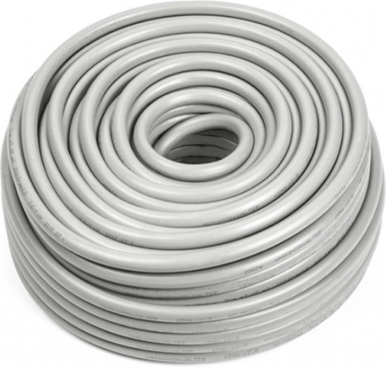 Flexibele (H05VV-F) stroomkabel wit 4 x 0,75mm2 rol 100m | bol