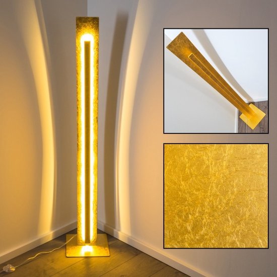 Petro Design Vloerlamp LED goud, 1-lamps, Modern Staande Lamp ...
