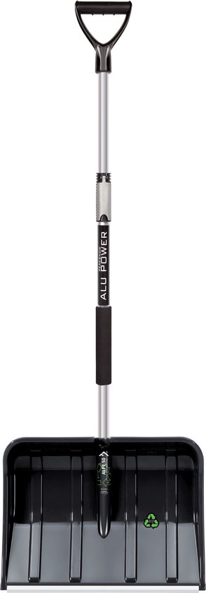 Bladschep zwart met telescopische aluminium steel - 115 tot 155 cm ...