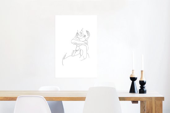 Poster Line art - Liefde - Passie - 60x90 cm | bol.com