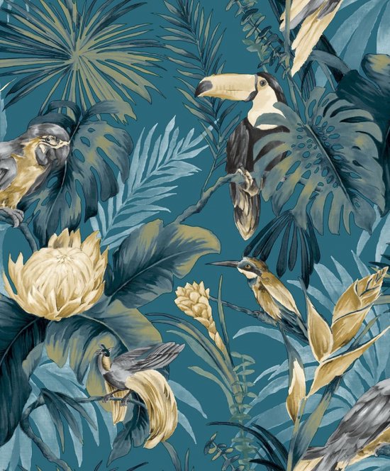 Behang tropisch toekan - Behang - Wandbekleding - Wallpaper ...