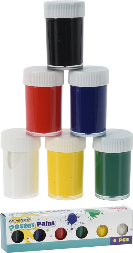 Plakkaatverf 6 stuks 20 ml | bol.com