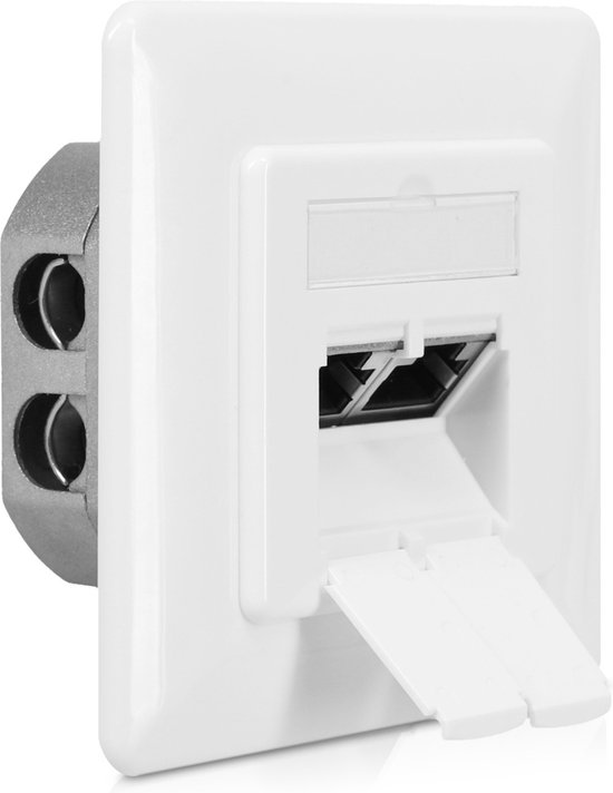 kwmobile 1x RJ45 netwerkdoos inbouw - Wandcontactdoos met CAT 6A ...