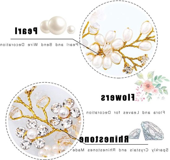 Elegante Bruids Haarspelden met Sprankelende Kristallen en Parels - 2 ...