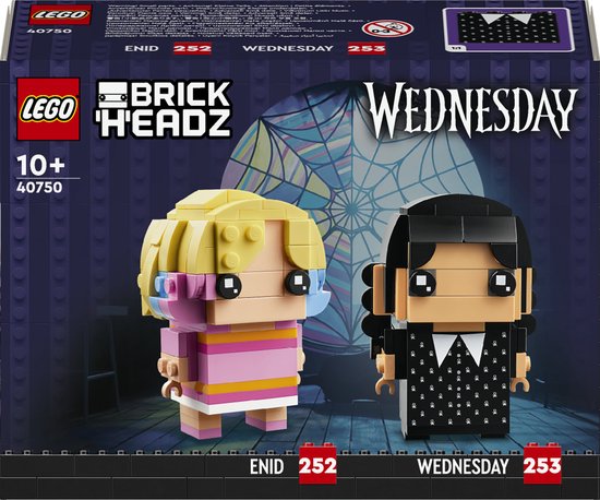LEGO Wednesday Brickheadz 40750 - Wednesday en Enid | bol