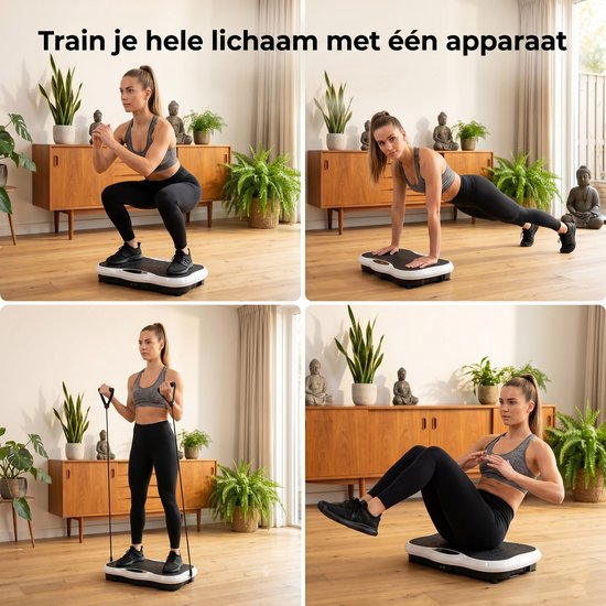 Fithlon Trilplaat Wit - Trilplaat fitness - Powerplate - Inclusief ...