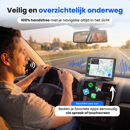 Siltcon® Geschikt voor Carplay Scherm 9 Inch - Geschikt voor Android ...