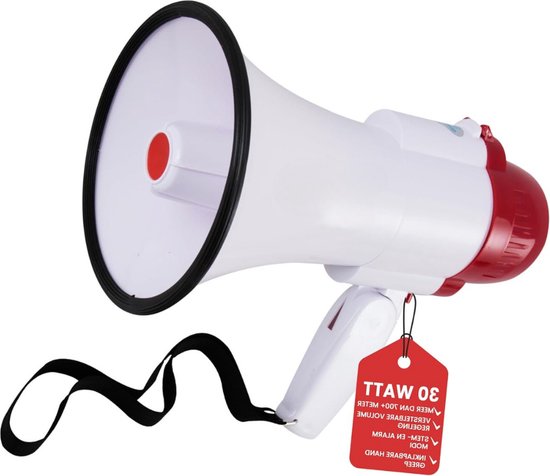 Megafoon met Sirene – Luchthoorn Met Schouderriem – Megafoon Auto ...