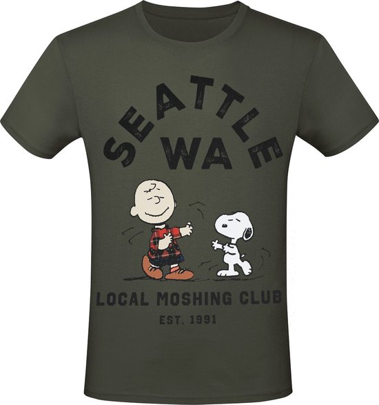 Peanuts SEATTLE WA - Local Moshing Club T-shirt kaki 3XL | bol