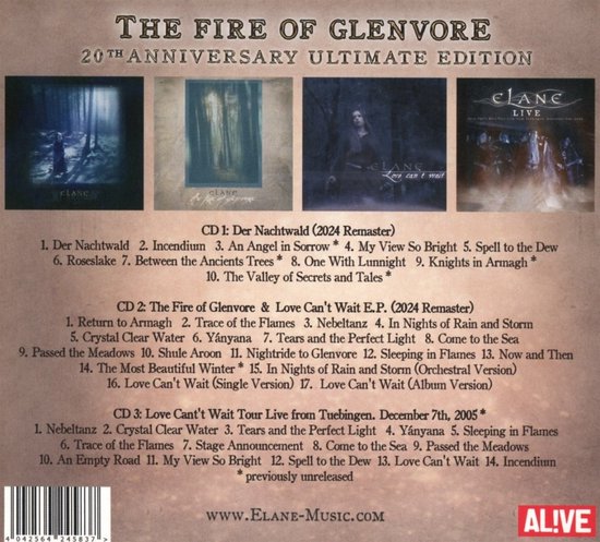 Elane - The Fire Of Glenvore: 20th Anniversary Ultimate Edition (3 CD ...