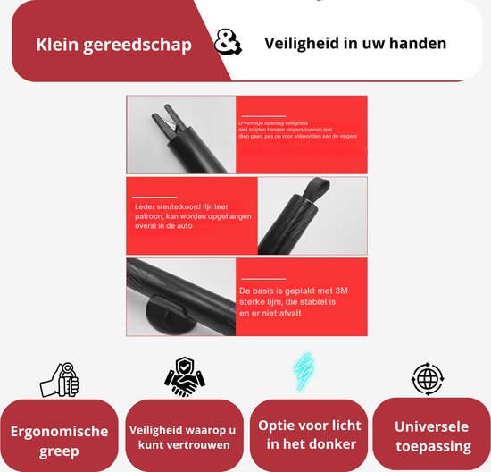 LifeStages - Lifehammer - Noodhamer Auto Met Gordelsnijder - Raambreker ...