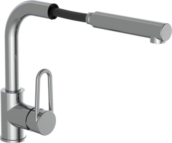 SCHÜTTE DESIGN RING Keukenkraan - Mengkraan - Met uittrekbare uitloop - Chroom | bol