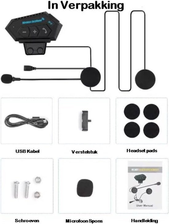 DD Motorhelm Headset - Helm Headset - Koptelefoon - Waterdicht ...