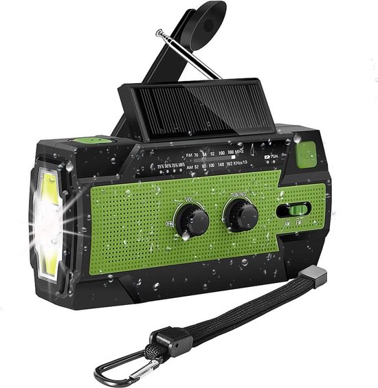 Noodradio Solar Opwindbaar - Noodradio Opwindbaar - Opwindbare Radio ...
