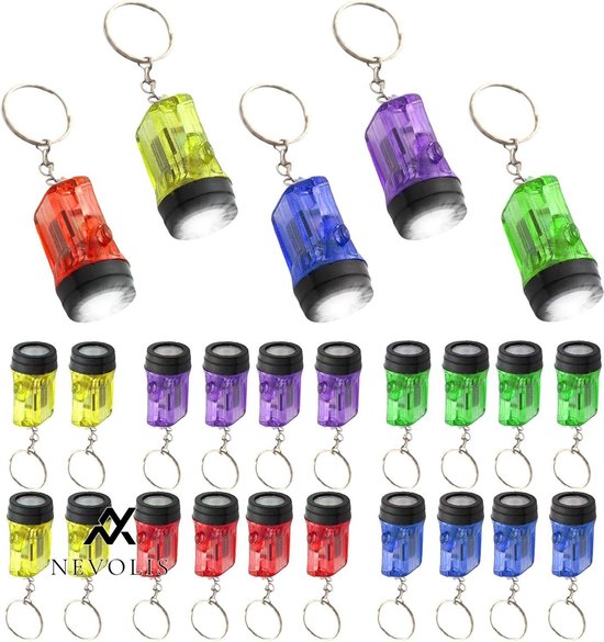 Nevolis Pack of 30 Children's Flashlights 4 cm Kids Flashlights with ...